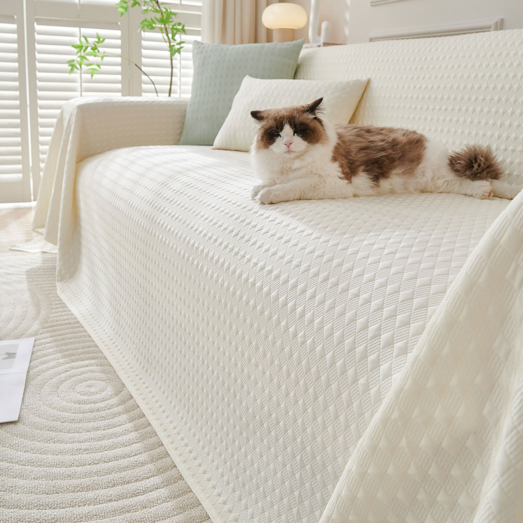 Cooling Modern Woven Textured Soft Pet-Friendly Durable Sofa Cover – M – Slashop.Inc