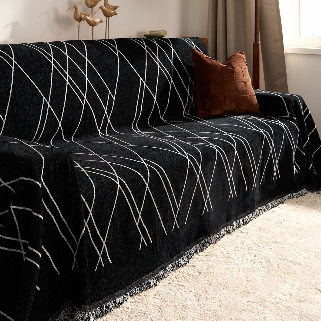 Nightfall Harmony Monochrome Chic Sofa / Couch Cover - Limited Time Of ...