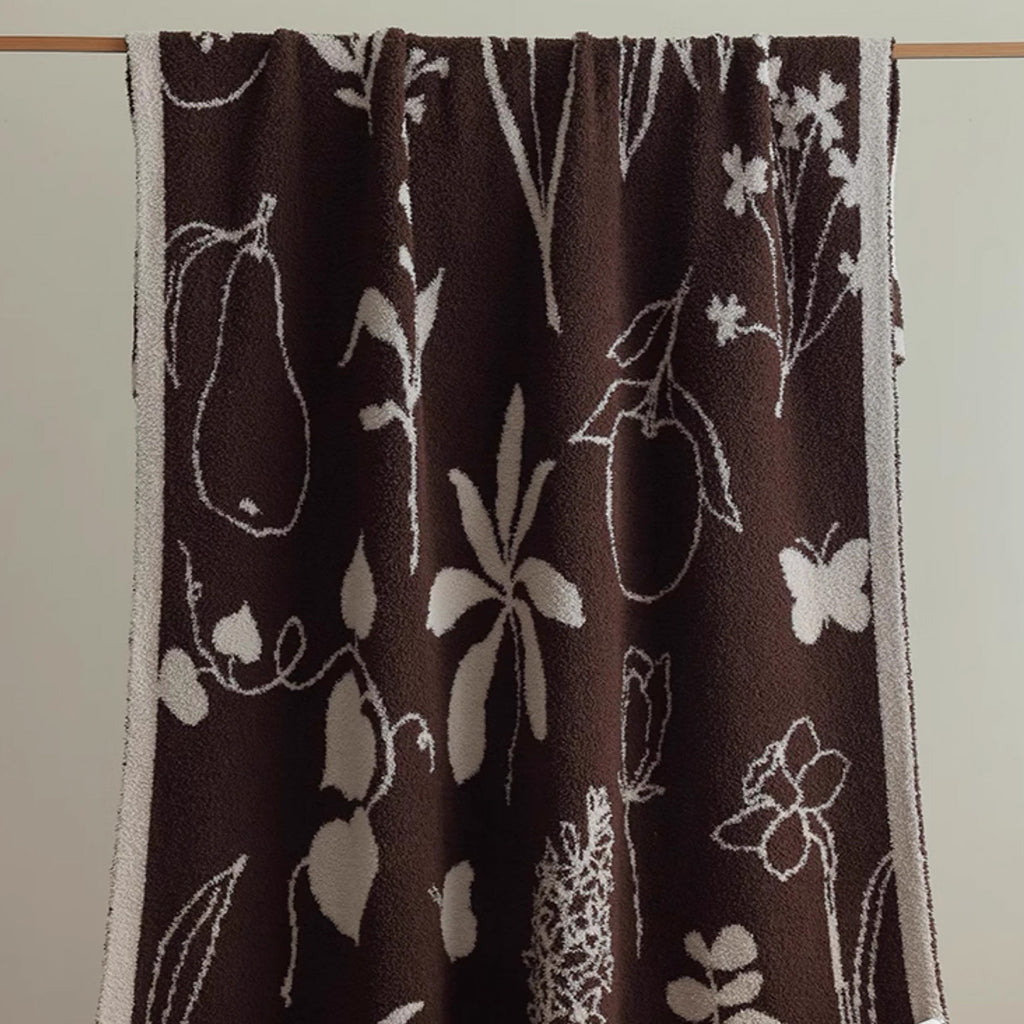 Botanical Sketch Throw Blanket – Slashop.Inc