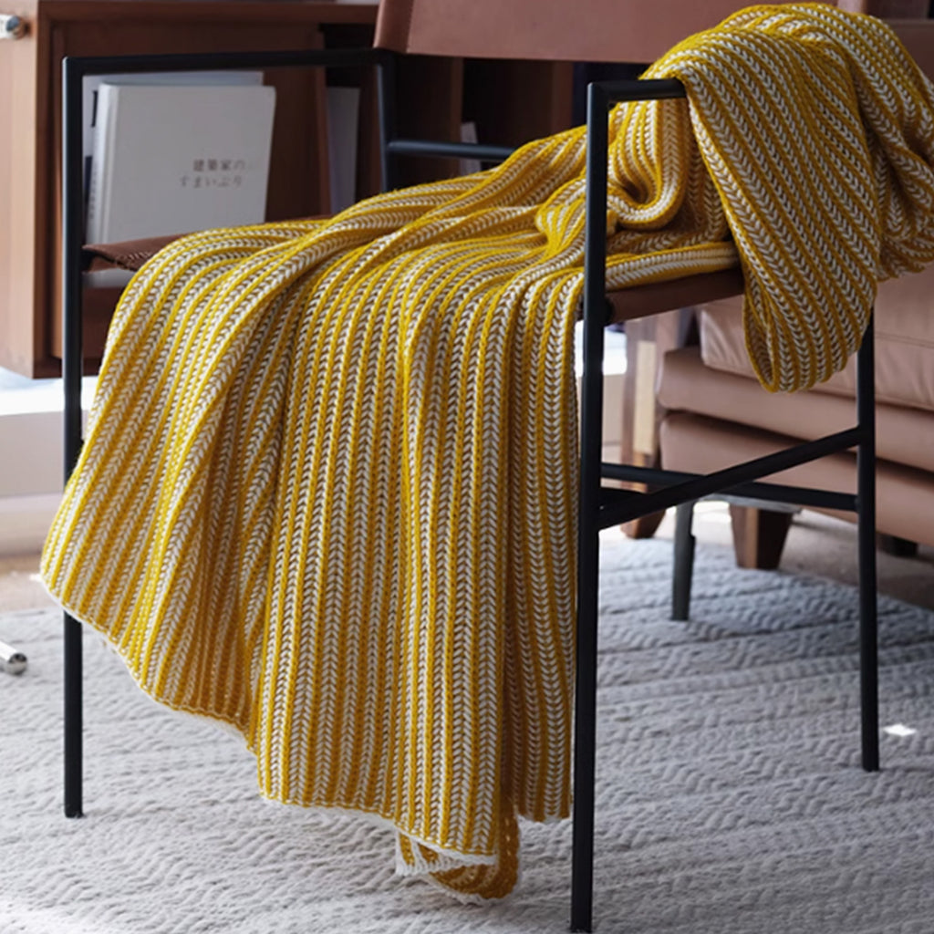 Cozy Ribbed Knit Throw Blanket – Slashop.Inc