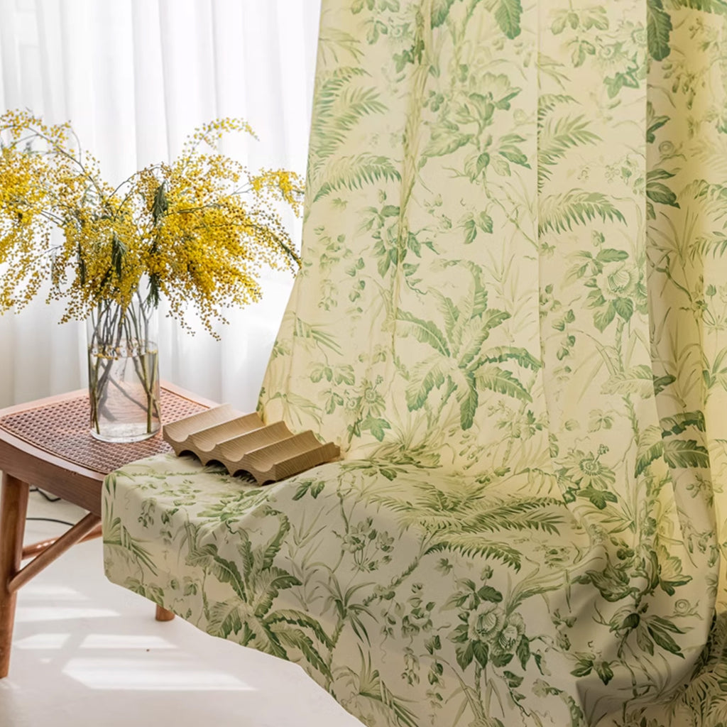 Dual-Tone Botanical Curtain – Slashop.Inc