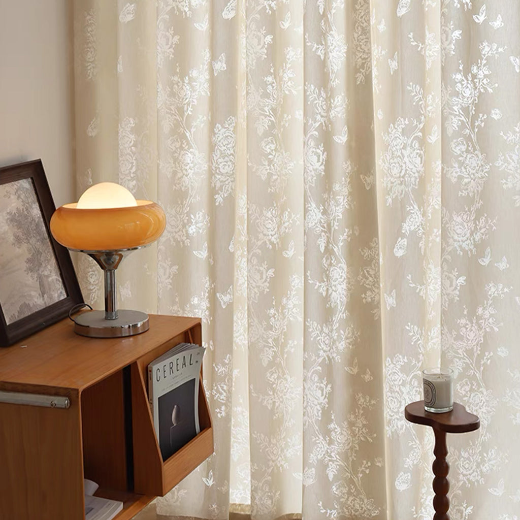 Floral Sheer Curtain – Slashop.Inc