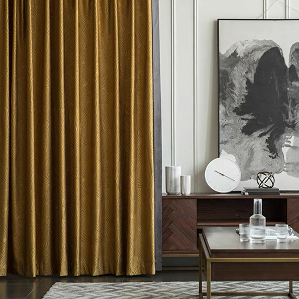 Luxe Fan Pattern Blackout Curtain – Slashop.Inc