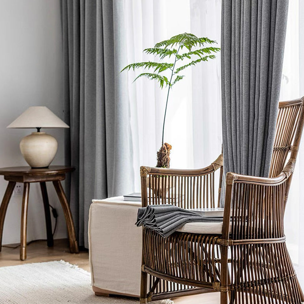 Modern Minimalist Textured Curtain – Slashop.Inc