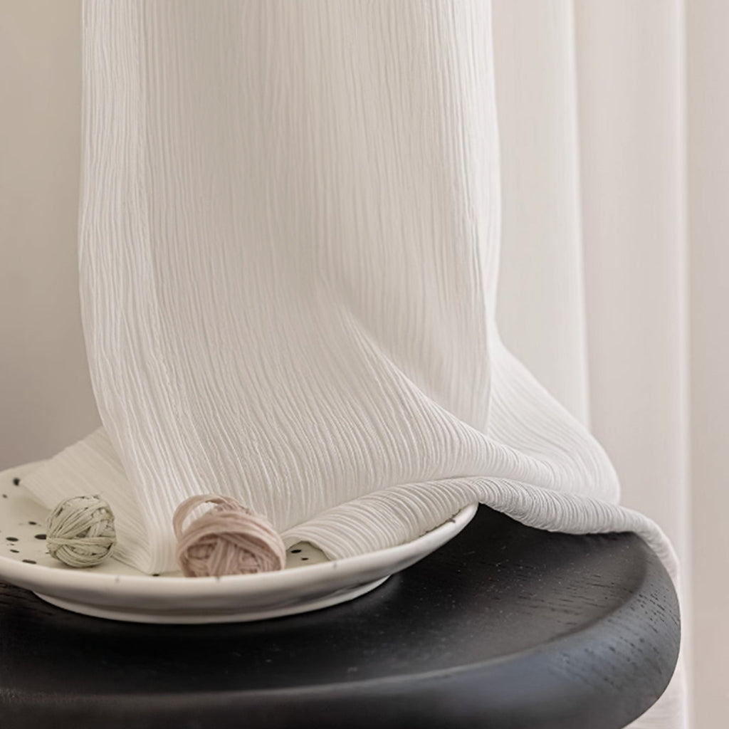 Textured Sheer Shield Elegance Curtain – Slashop.Inc